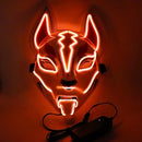 Cyber LED Kitsune Fox Mask - Japanese Tattoo Oni Plastic Mask Unisex ...