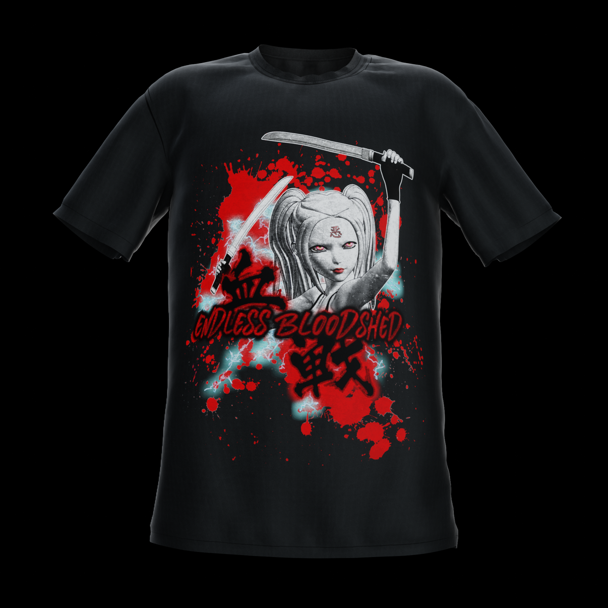 Endless Bloodshed Anime Kanji Unisex Shirt - Japanese Street Fashion ...