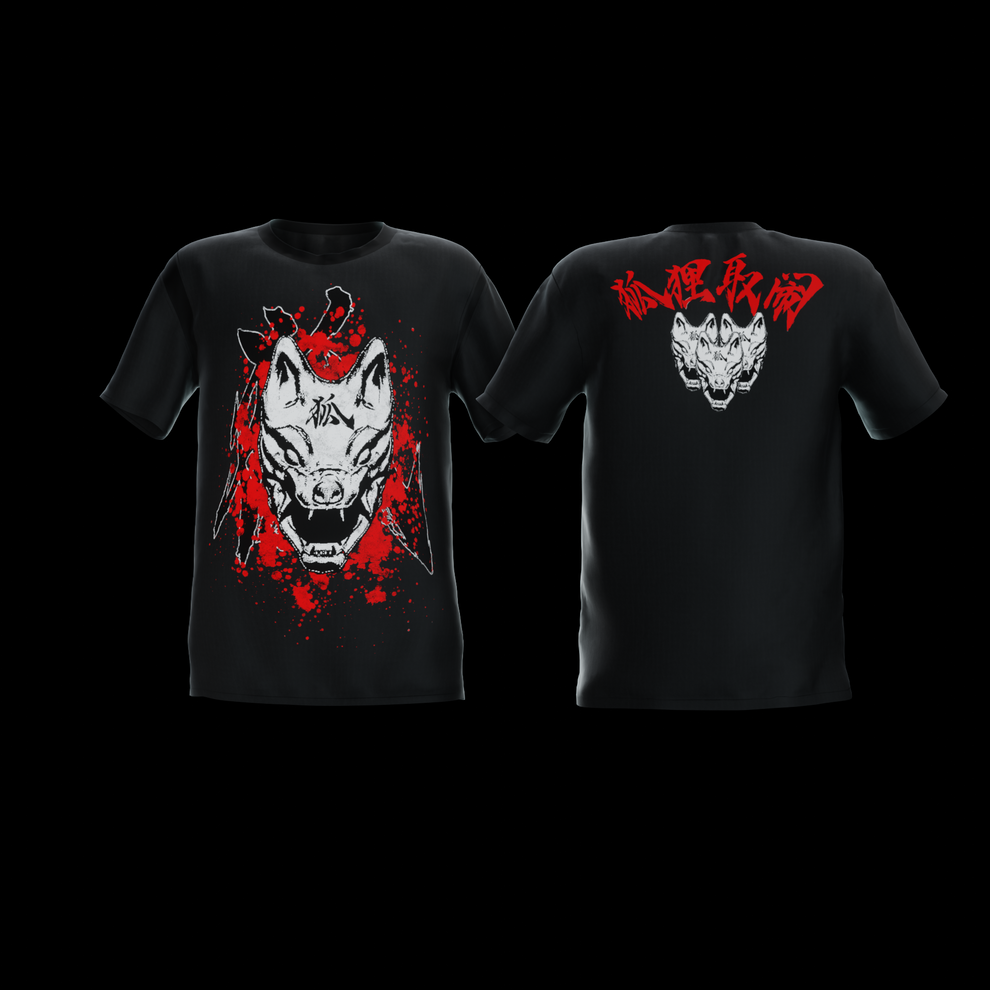 Kitsune Fox Rage Kanji Unisex Shirt - Asian Style Clothing - Japanese ...