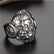 Good Evil Buddha Unisex Demon Ring - Silver Hypoallergenic Street ...