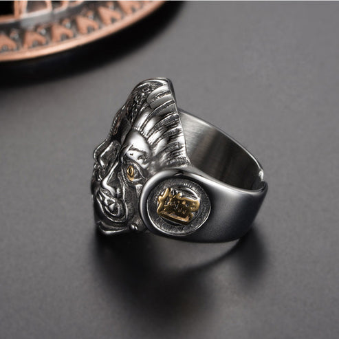 Good Evil Buddha Unisex Demon Ring - Silver Hypoallergenic Street ...